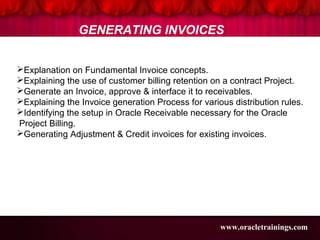Oracle Project Accounting Best Oracle Project Accounting Training PPT Business Accounting