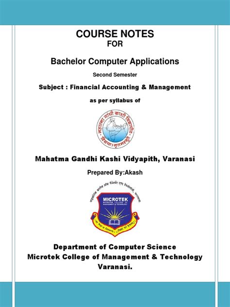 Bca Bba Bcom Financial Accounting Pdf Debits And Credits Financial Statement