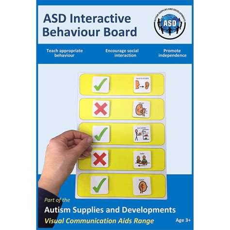 Plastic Visual Interactive Behaviour Board English On Onbuy