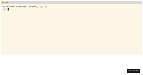 React Terminal Example Forked Codesandbox