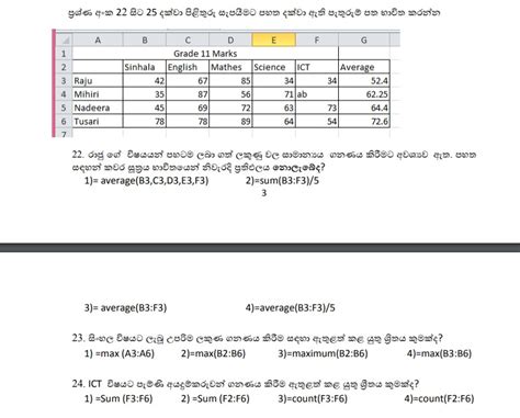 grade 10 ict spreadsheet software