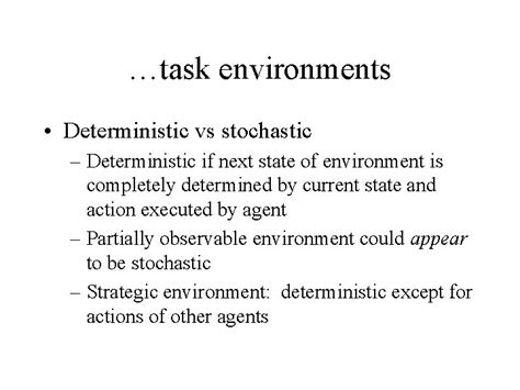 Properties Of Task Environments Fully Observable Vs Partially