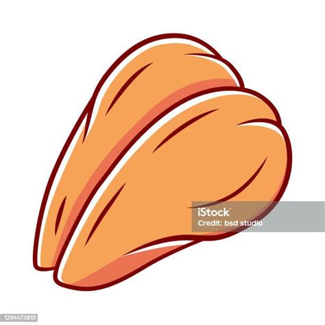 구운 닭 가슴살 색상 아이콘입니다 정육점 고기 단백질 공급원 구운 고기 생산 및 판매 도살사업 격리 벡터 일러스트레이션 가금류에 대한 스톡 벡터 아트 및 기타 이미지