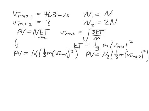 Solved Ssm Initially The Translational Rms Speed Of A Molecule Of An