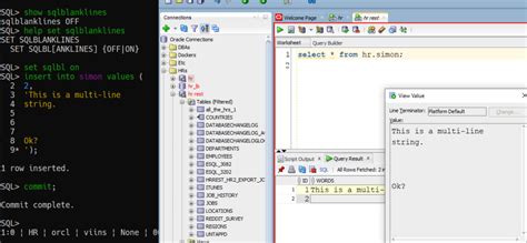 Inserting Multi Line Strings With Sqlcl And Sqlblanklines