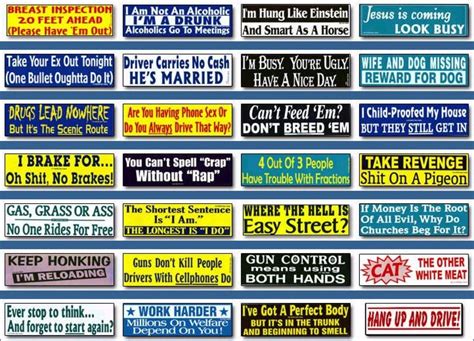 Funny Bumper Stickers Quotes Quotesgram