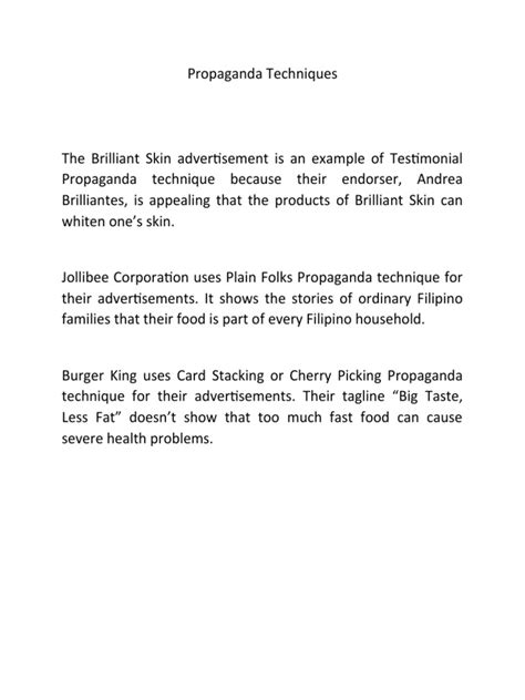 Propaganda Techniques Pdf