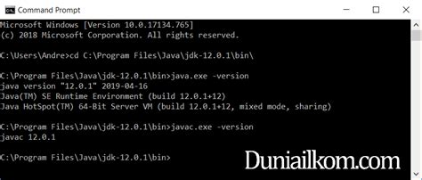 Mengakses File Javaexe Dan Javacexe Dari Cmd Windows Duniailkom