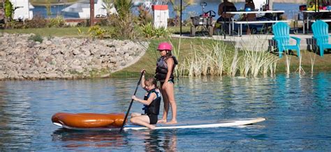 Paddle Boarding On The Lake Velocity Island Park