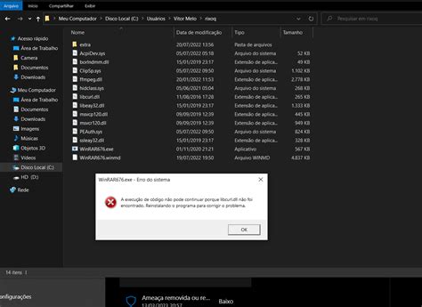 windows defender bloqueou o libcurl dll e não consigo recuperar vírus