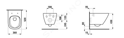Laufen Lua Wc Sospeso Rimless Lcc Bianco H8200804000001 Sanitino It