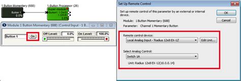 integrating the button processor super module in composer symetrix