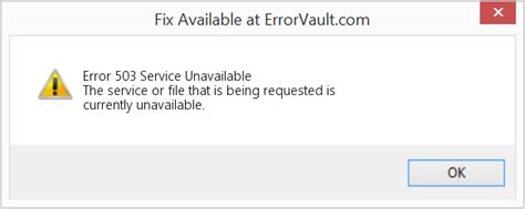 어떻게 고치는 지 오류 503 서비스 사용할 수 없음 요청 중인 서비스 또는 파일을 현재 사용할 수 없습니다
