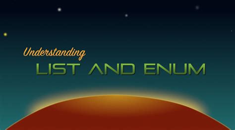 list and enumeration basics big machine