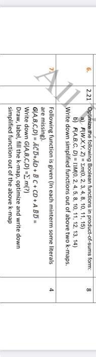 Solved \begin{tabular}{|c|c|c|c|} \hline 6. & 2.21 & | Chegg.com