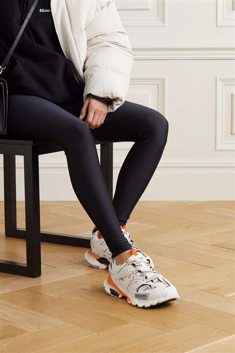 Balenciaga Track Logo Detailed Mesh And Rubber Sneakers Rubber