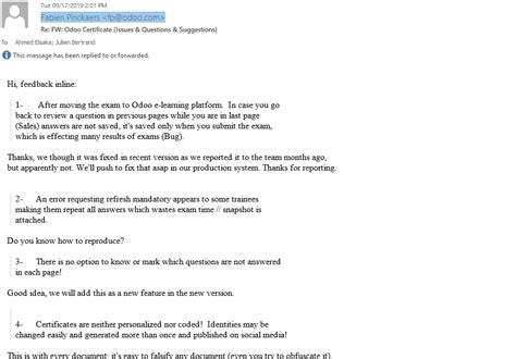 Ahmed Questions And Fabien Answers Odoo Certification