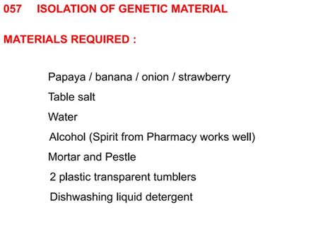 057 Isolation Of Genetic Material Ppt