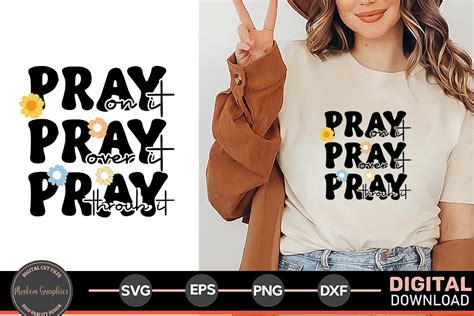 Pray on It Pray over It - Christian SVG Graphic by Moslem Graphics ...