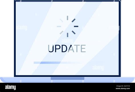Laptop Is Showing An Update Screen With A Progress Bar Indicating That A Software Update Is In