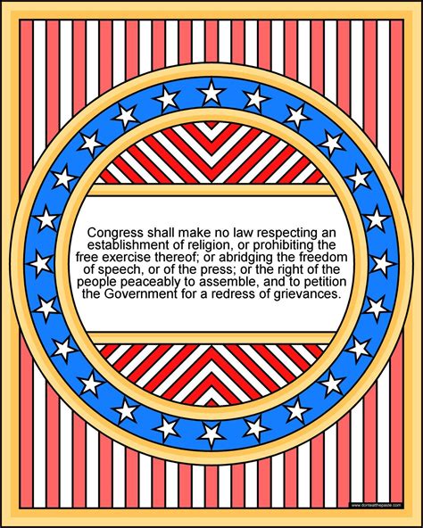 1st Amendment Coloring Pages