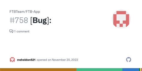Bug · Issue 758 · Ftbteamftb App · Github