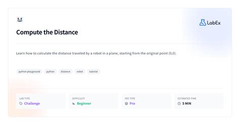 Compute The Distance Labex