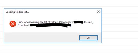 Error When Loading The List Of Folders General Discussion Sage X3 Africa And Middle East