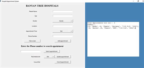 Hospital Appointment Management System — Tkinter Sqlite By Ganesh Sm Medium