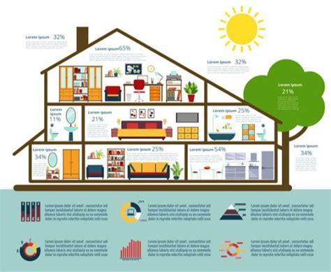وکتور لایه باز اینفوگرافی خانه دیجیو