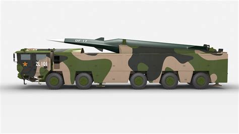 3d Chinese Df 17 Missile Model Turbosquid 1490315