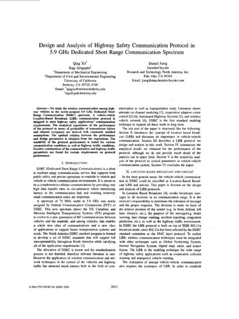 design and analysis of highway safety communication protocol in