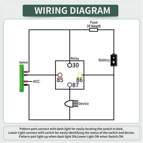 12v On Off Push Button Fog Light Switch With Relay And Wire Connectors