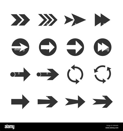 Vector Illustration Flat Design Arrow Icon Set Stock Vector Image Art Alamy