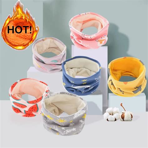 Badu Bg Зимна удебелена кърпичка за деца Момчета Момичета По топъл шал за врата Сладък бебешки