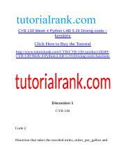 CYB 130 Week 4 Python LAB 5 19 Driving Costs Functions Docx CYB 130 Week 4 Python LAB 5 19