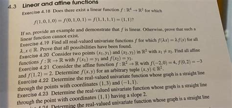 Solved 13 Linear And Affine Functions Exercise 418 Does