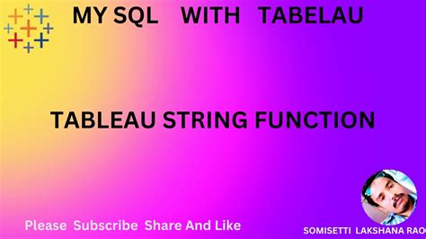 Tableau String Functions Youtube