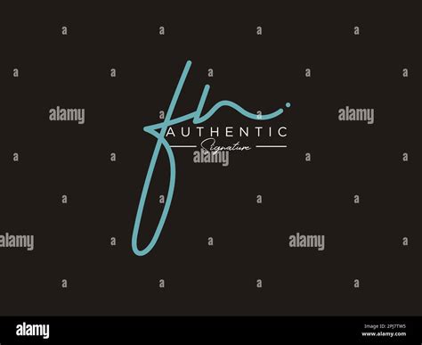 Fn Signature Logo Template Vector Stock Vector Image And Art Alamy