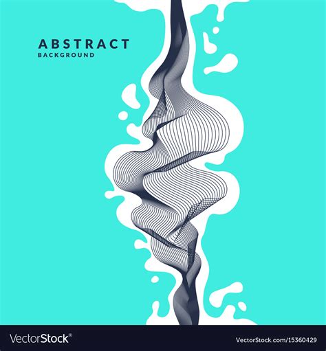 Abstract Background With Dynamic Linear Waves And Vector Image
