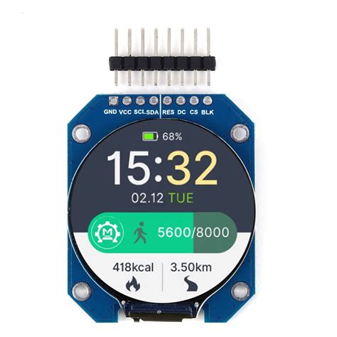 Husxh 1 28 Inch TFT Colorful Display Module GC9A01 HD IPS TFT LCD Display Shield Board Round