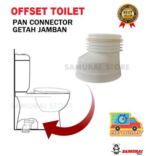 Offset Toilet Pan Connector Getah Jamban Penyambung Pipe Mangkuk Tandas Lazada