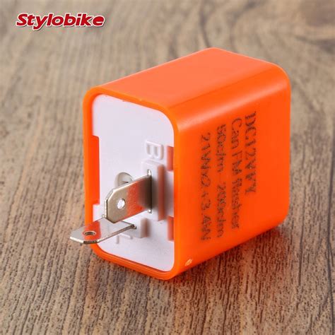 2 Pin LED Signal Relay Flasher Relay Speed Adjustable 12V Universal Double Signal Indicator