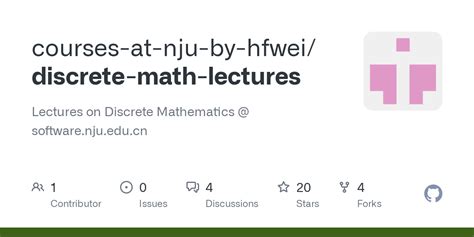 Github Courses At Nju By Hfweidiscrete Math Lectures Lectures On