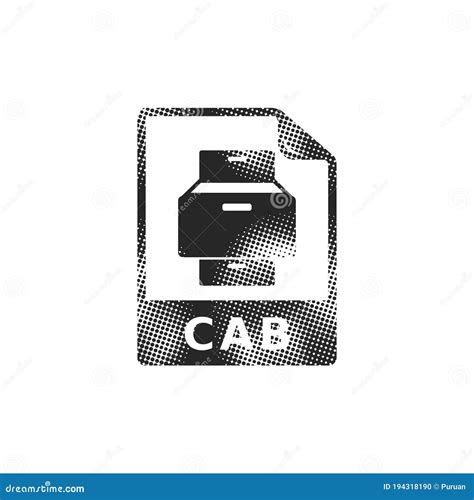 Halftone Icon Cab File Format Stock Vector Illustration Of Dots Backup 194318190