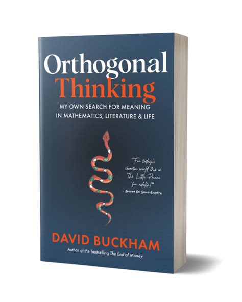 Orthogonal Thinking My Own Search For Meaning In Life Literature And Mathematics Burnet Media
