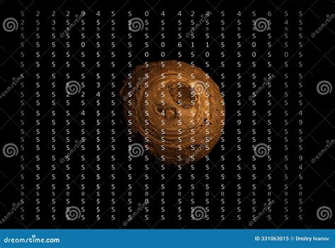 Phobos Code A Matrix Code Depiction Of Phobos Surface With A G Stock