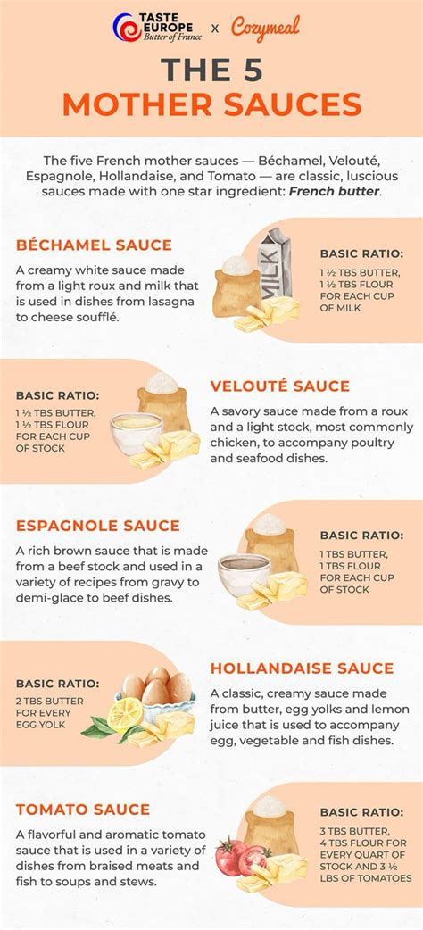 5 French Mother Sauces Infographic