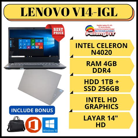 Bisa Cod Laptop Lenovo Baru Murah V Igl Intel Celeron N Ram Gb Hdd Tb Ssd Gb Nvme