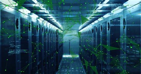 Animation Of Shapes And Data Processing Over Server Room Stock Footage Video Of Futuristic